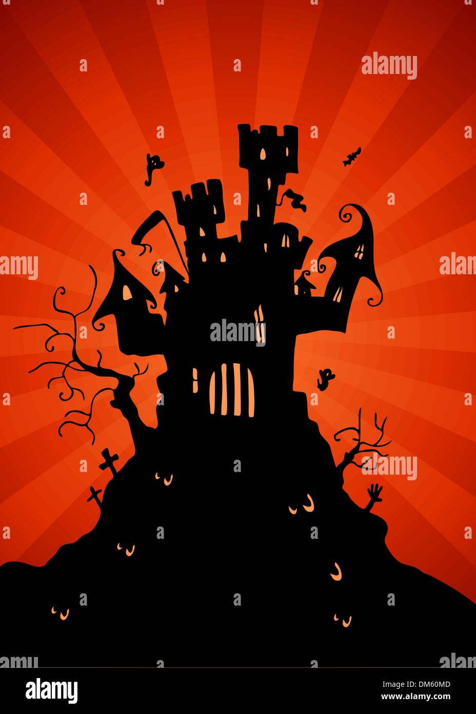 Nightmare castle Stock Vector Images - Alamy
