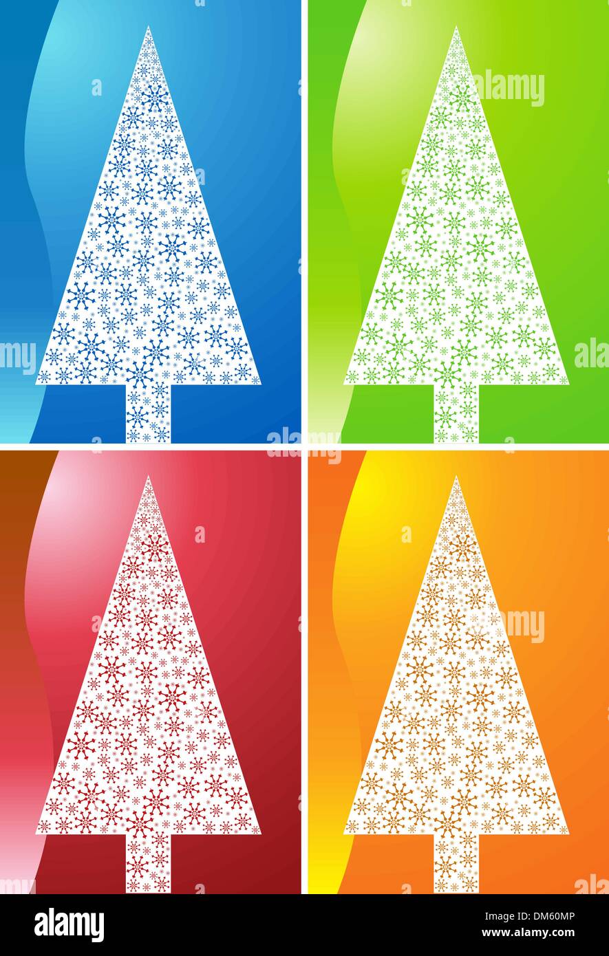 Holiday Tree Background Set Stock Vector Image & Art - Alamy
