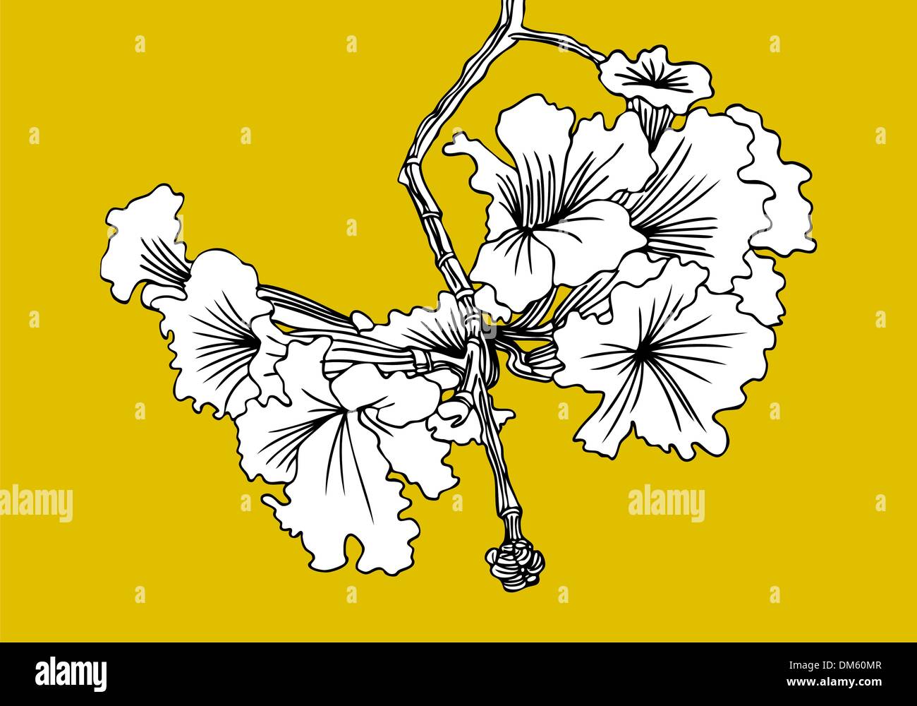 Growing flower branches Stock Vector Images - Alamy
