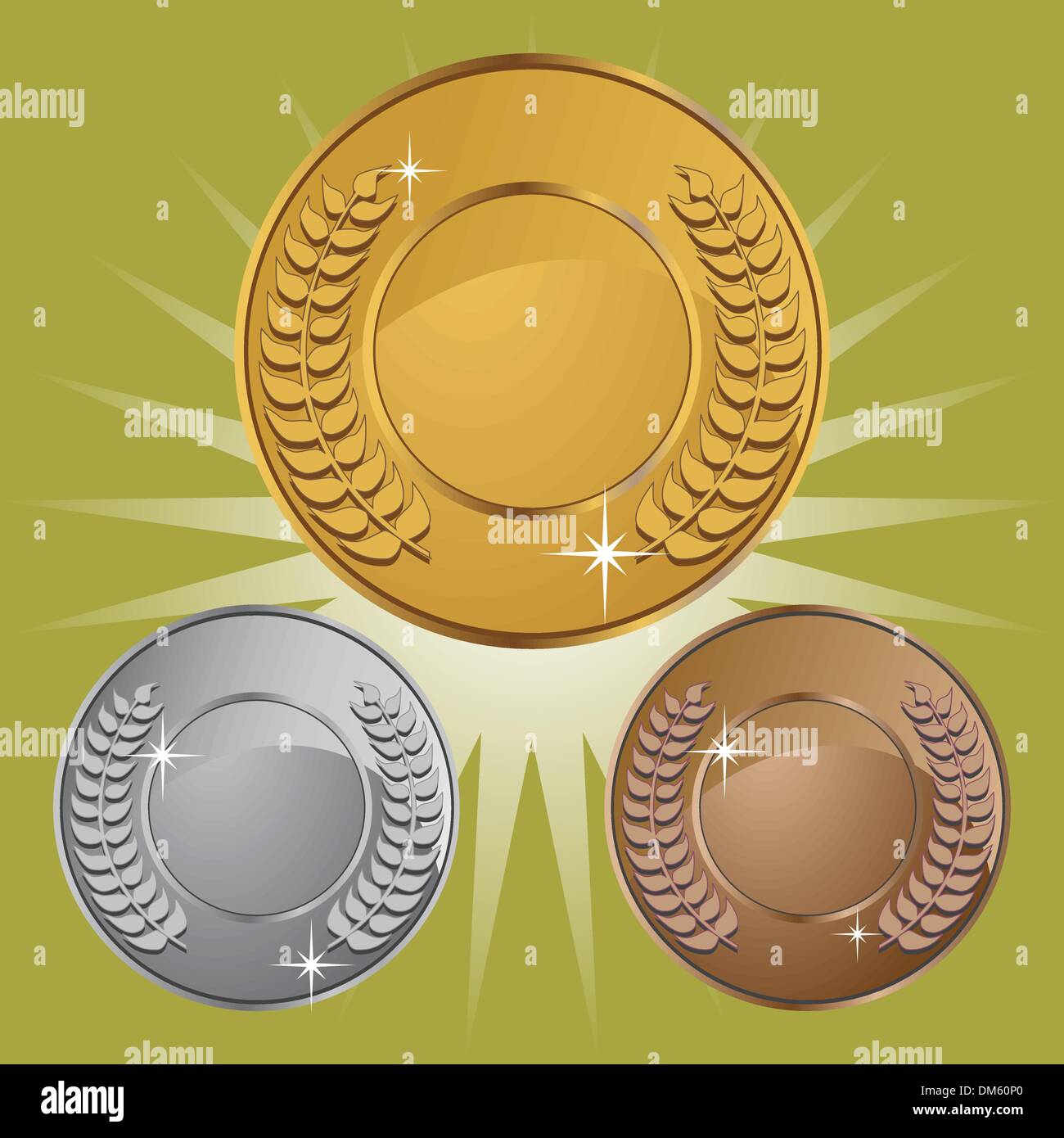 Three silver coins Stock Vector Images - Alamy