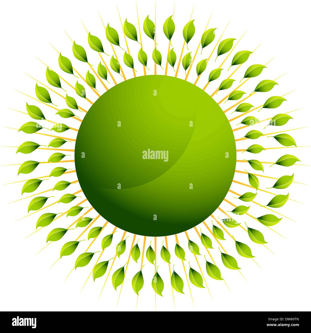 Green Leaf Sun Stock Vector Image & Art - Alamy