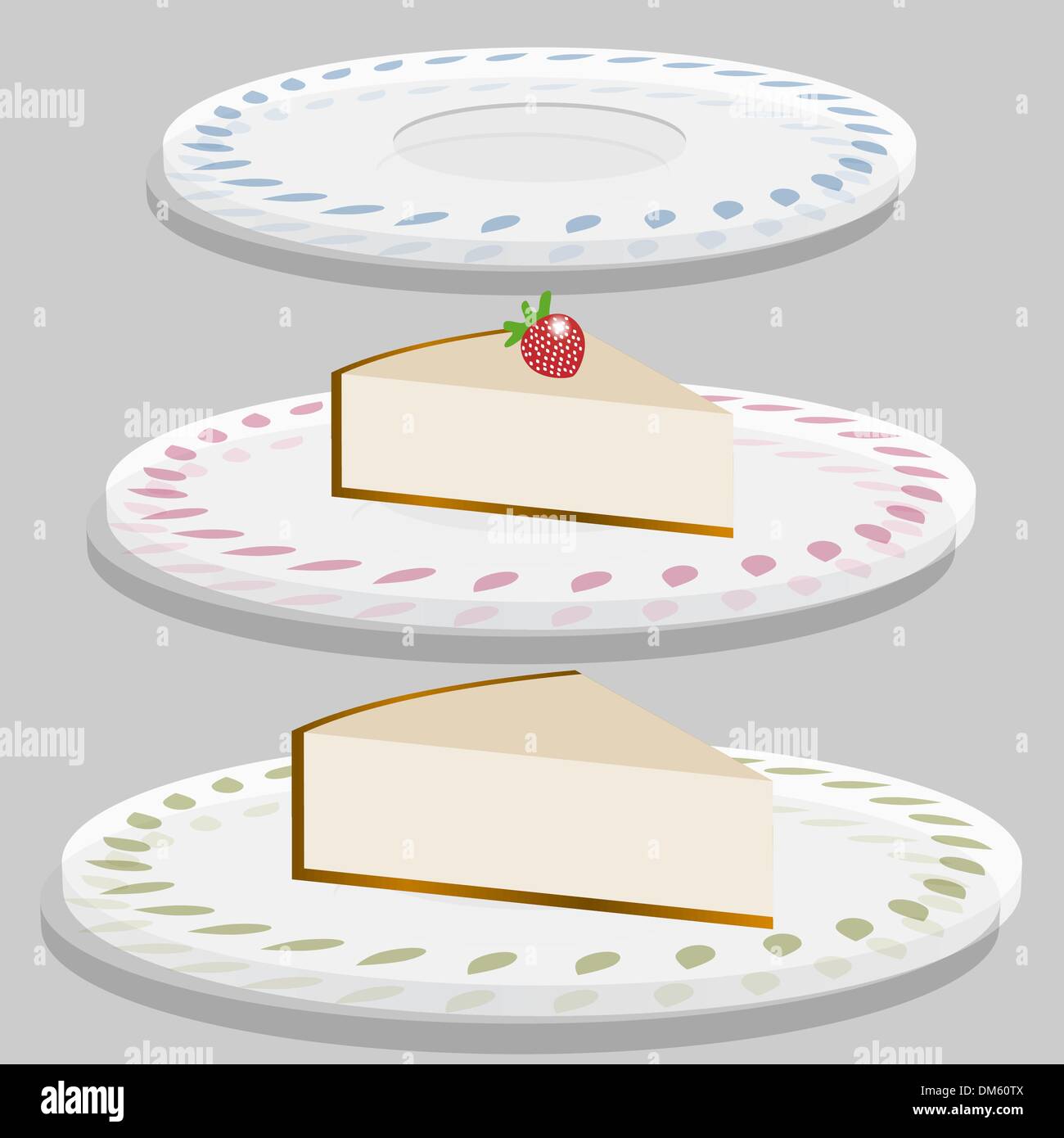 Strawberry Cheesecake Plate Stock Vector Image & Art - Alamy