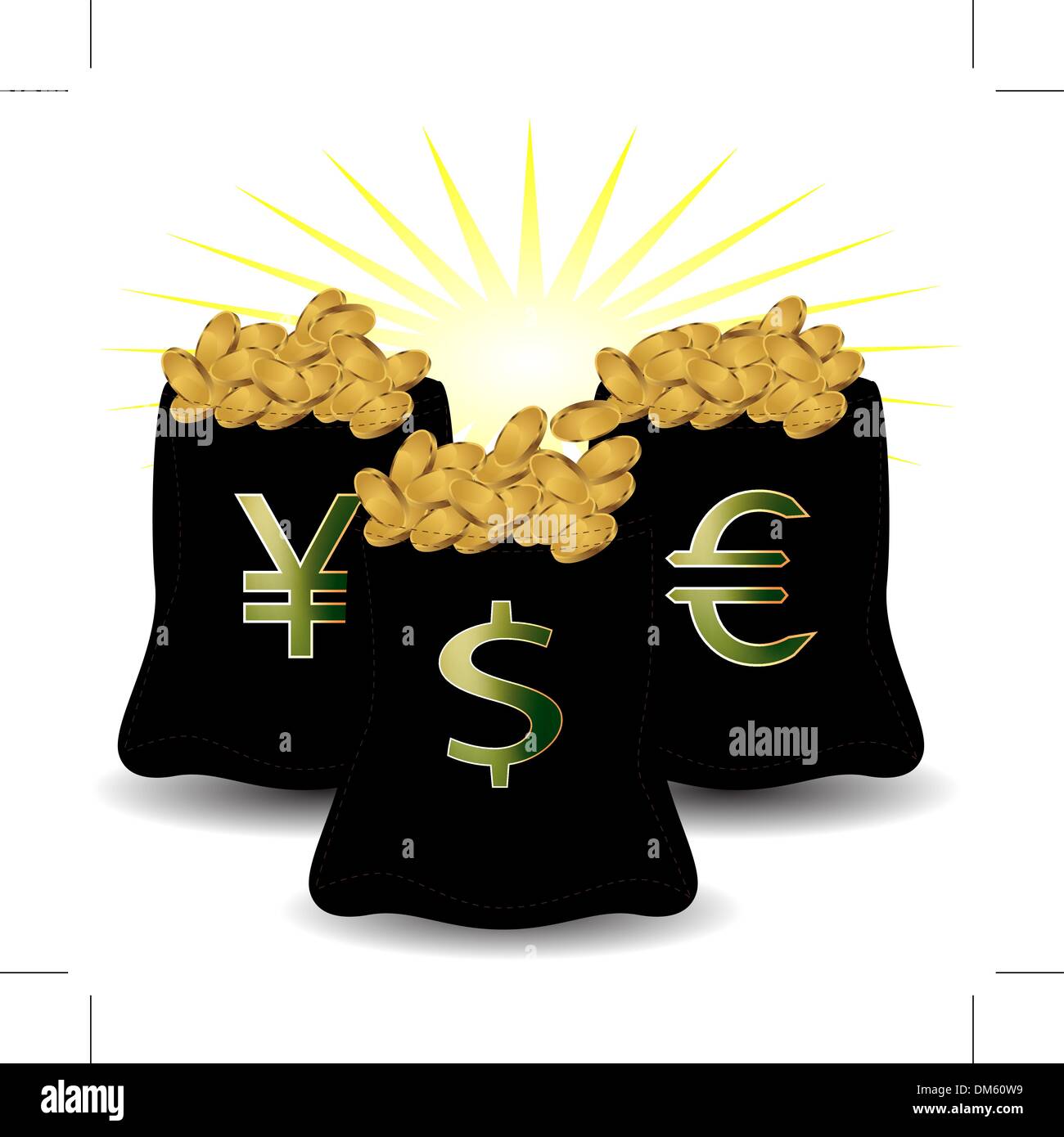 Money Sign Bags Stock Vector Image & Art - Alamy