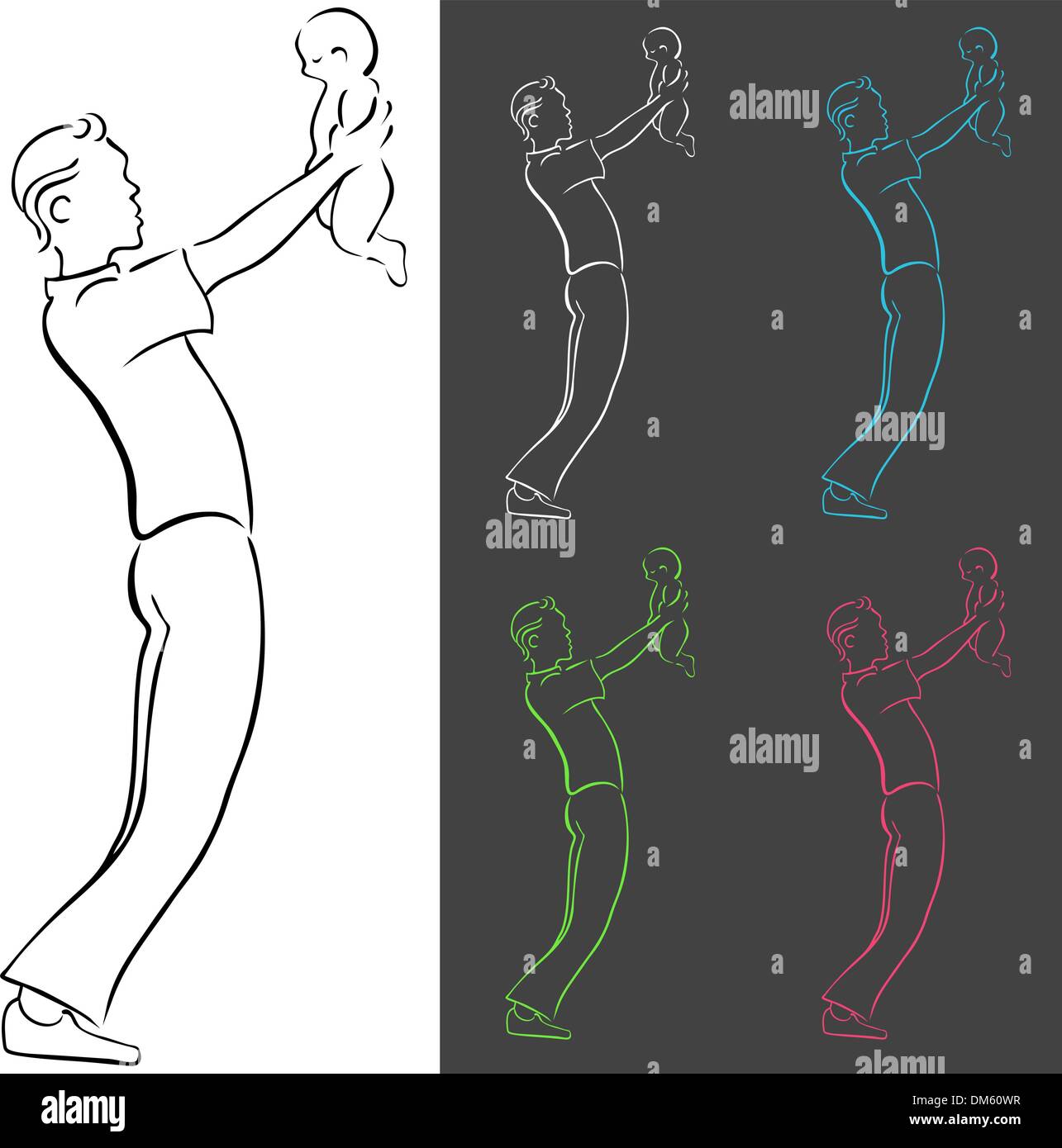 Father generation Stock Vector Images - Alamy