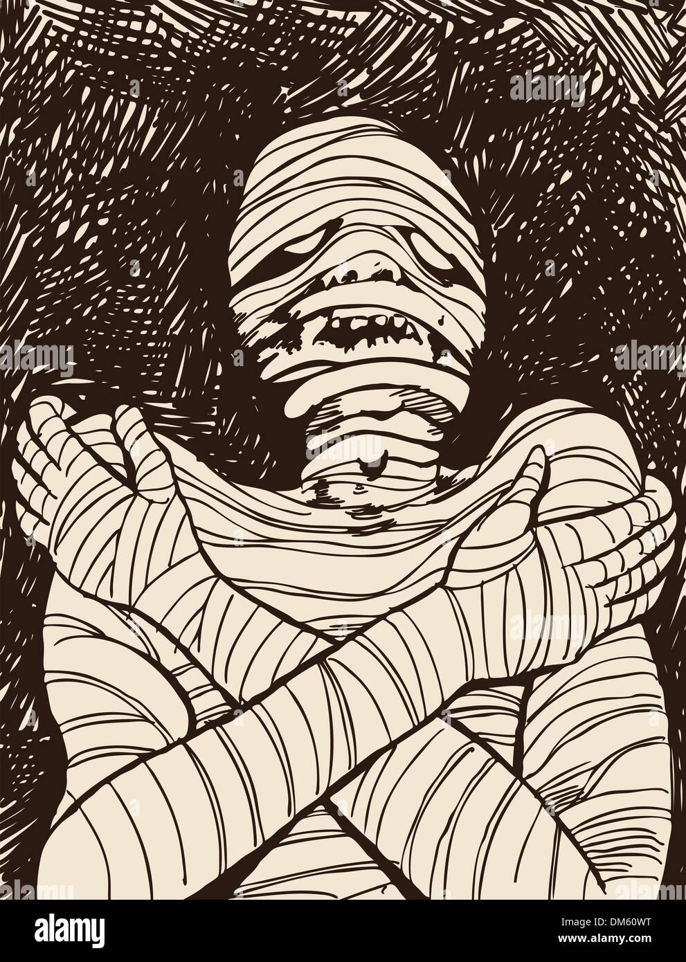 Image scary zombie mummy Stock Vector Images - Alamy