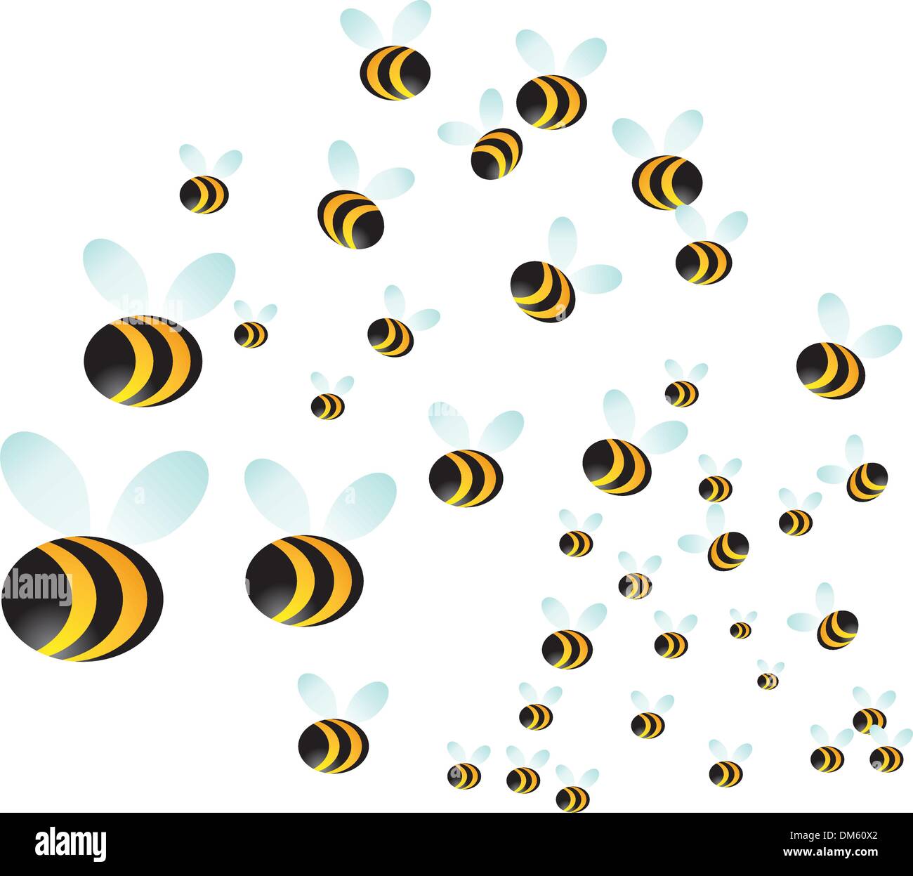 Bee swarming Stock Vector Images - Alamy