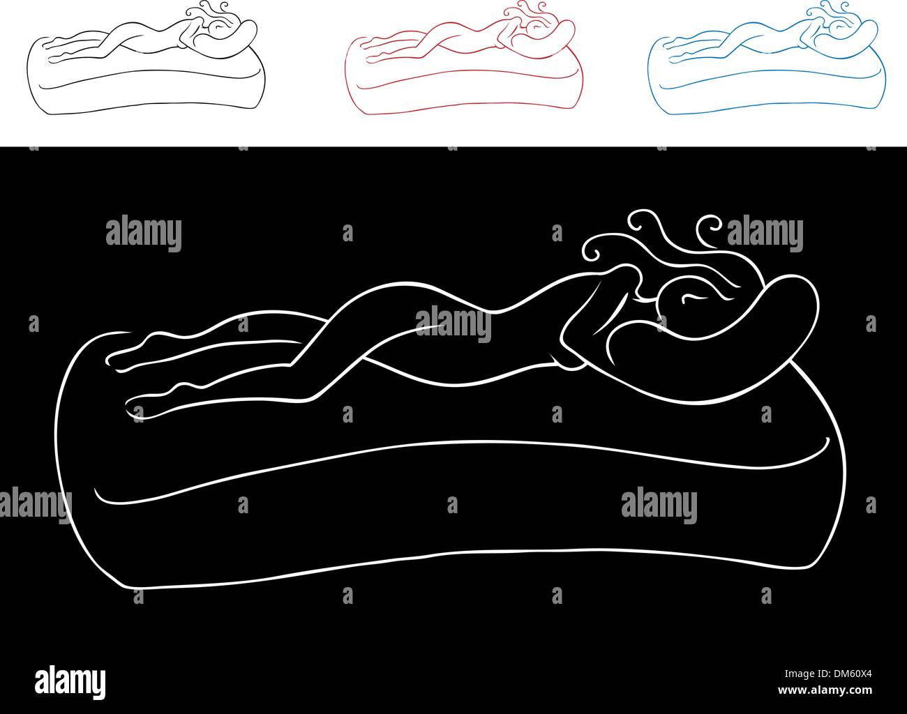 Spa woman treatment relaxing Stock Vector Images - Alamy