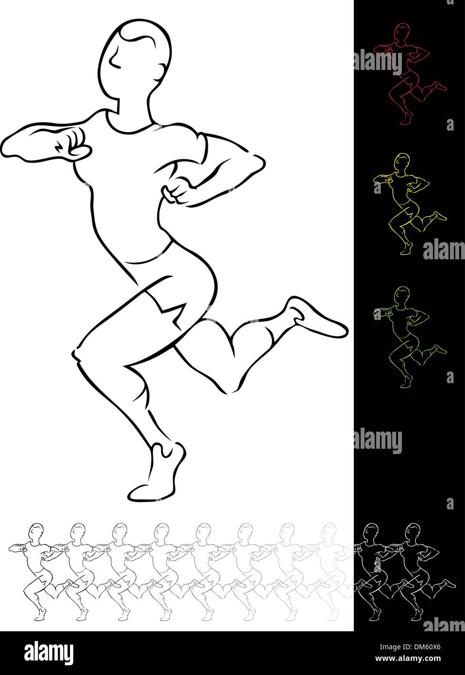 Sketch doodle running athlete hi-res stock photography and images - Alamy