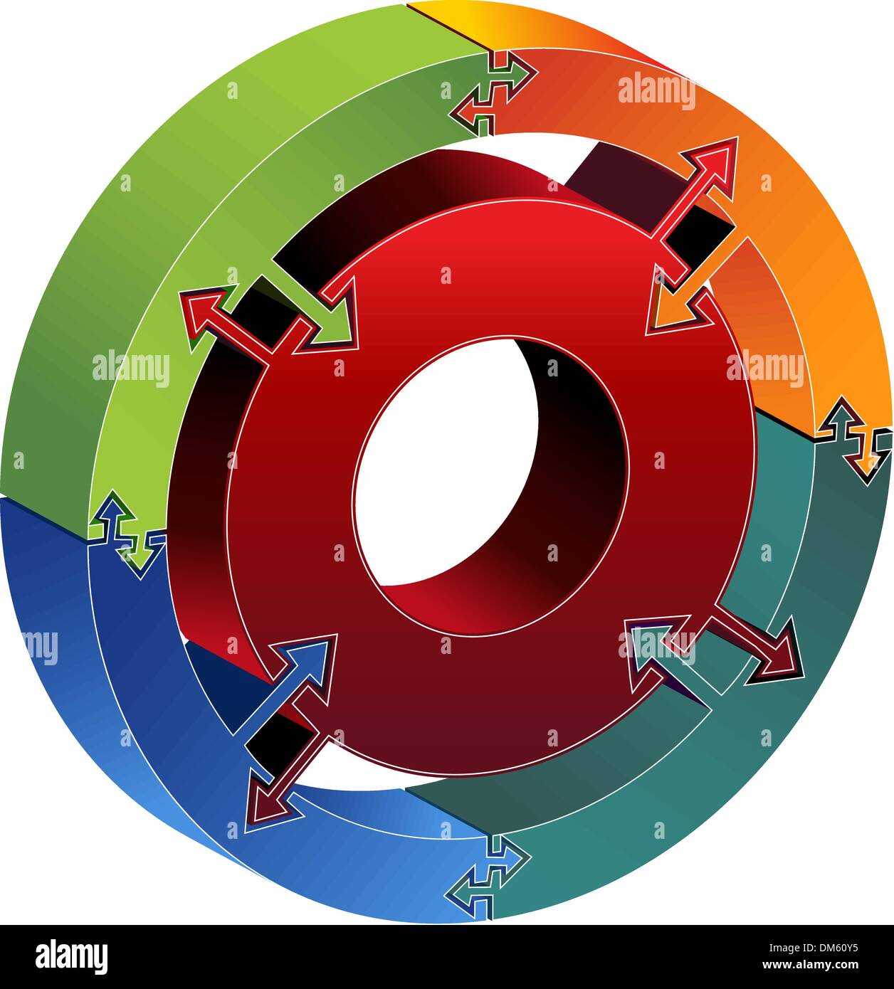 Process Circle Diagram Stock Vector Image & Art - Alamy