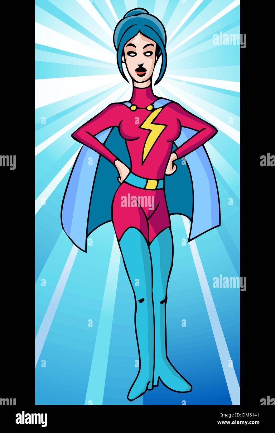 Superhero woman Stock Vector Images - Alamy