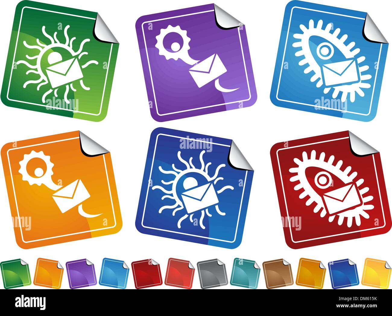 Virus Sticker Icons Stock Vector Image & Art - Alamy