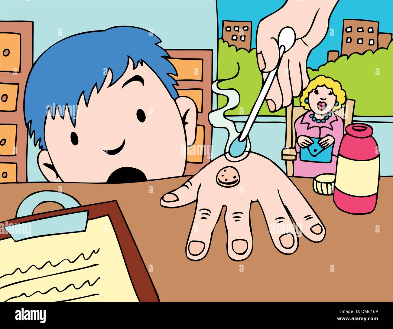 Warts hand Stock Vector Images - Alamy