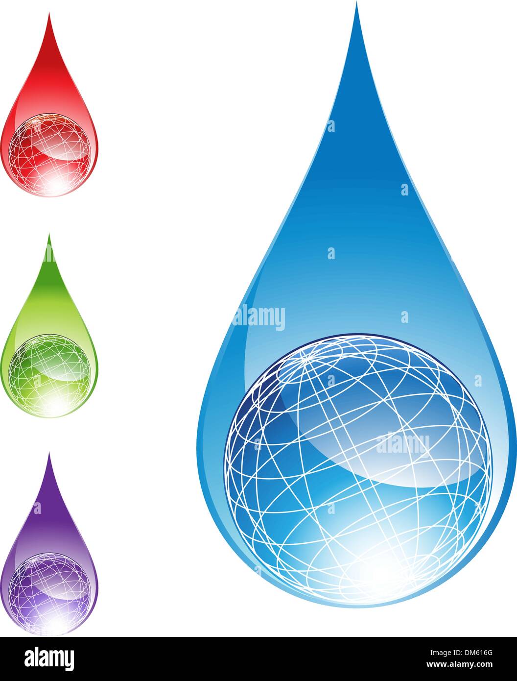 Set three blue water Stock Vector Images - Alamy