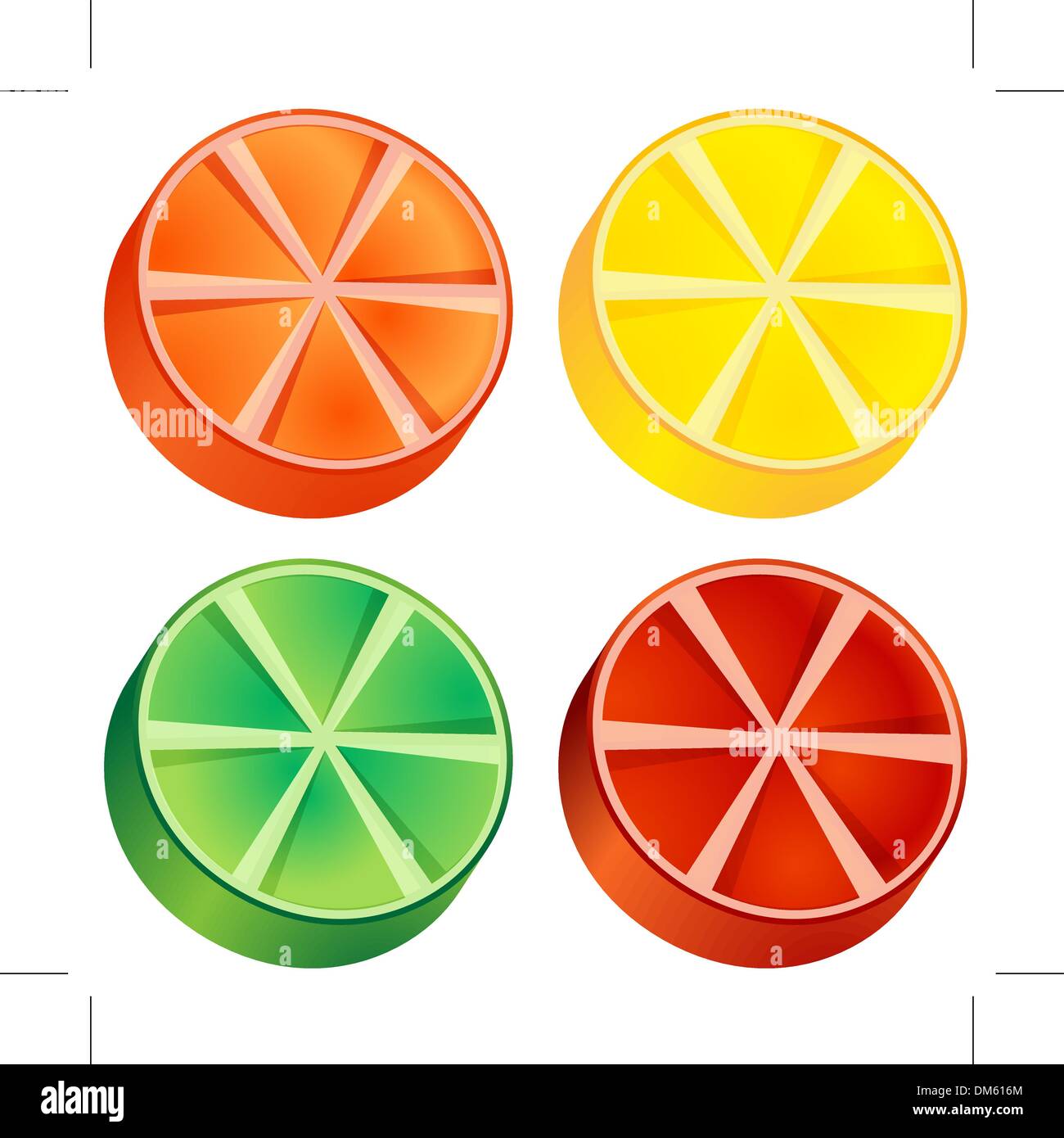 Fruit Slices Stock Vector Image & Art - Alamy