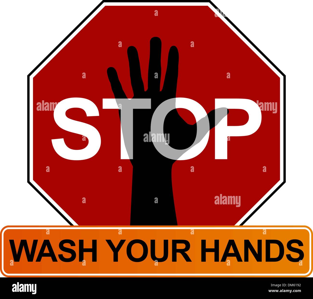 Hand Washing Sign Stock Vector Image & Art - Alamy