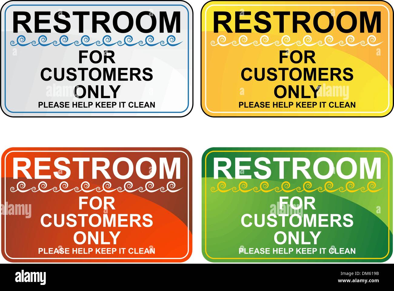 Restroom Sign Set Stock Vector Image & Art - Alamy