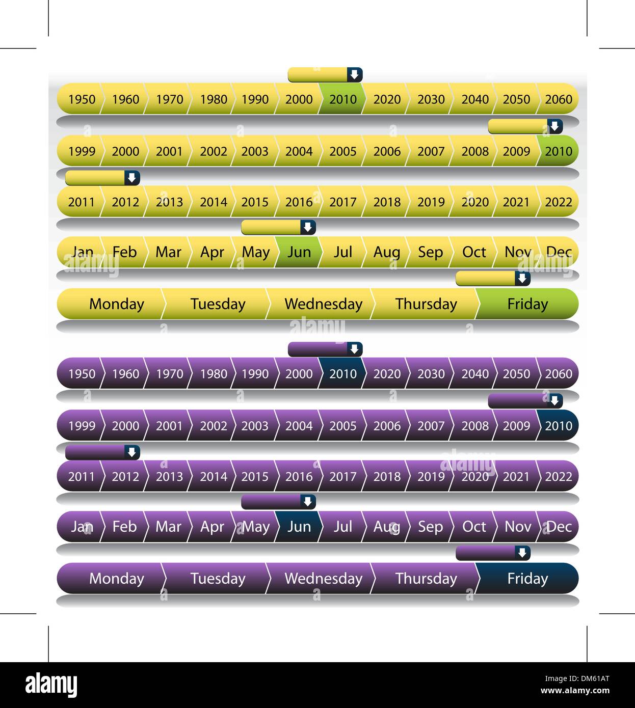 Purple Timeline Chart Set Stock Vector Image & Art - Alamy