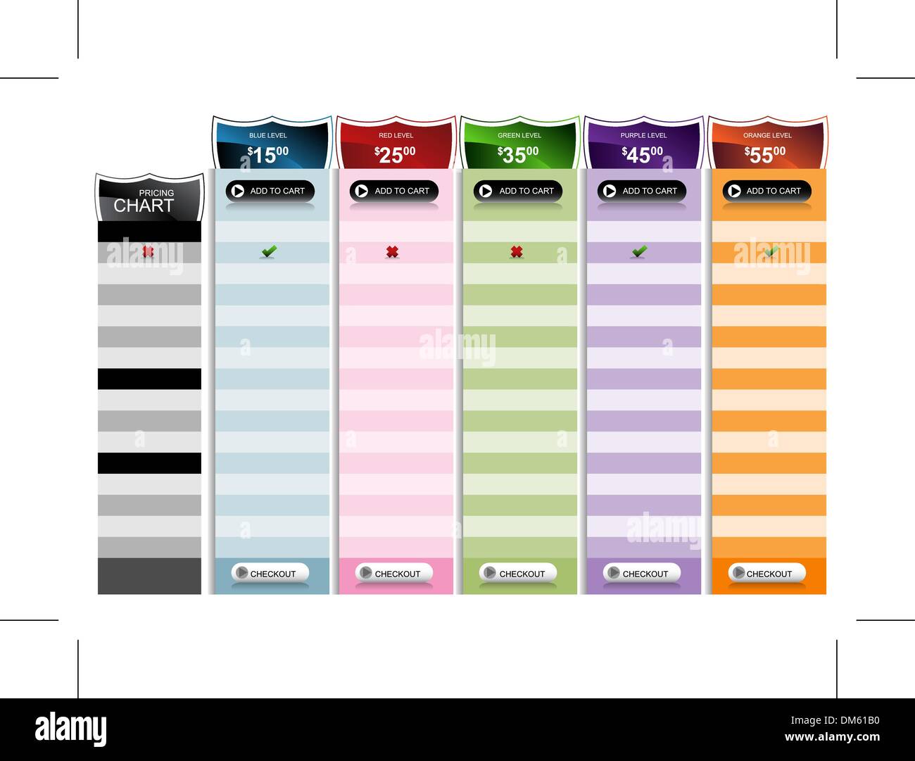 Shield Pricing Chart Stock Vector Image & Art - Alamy