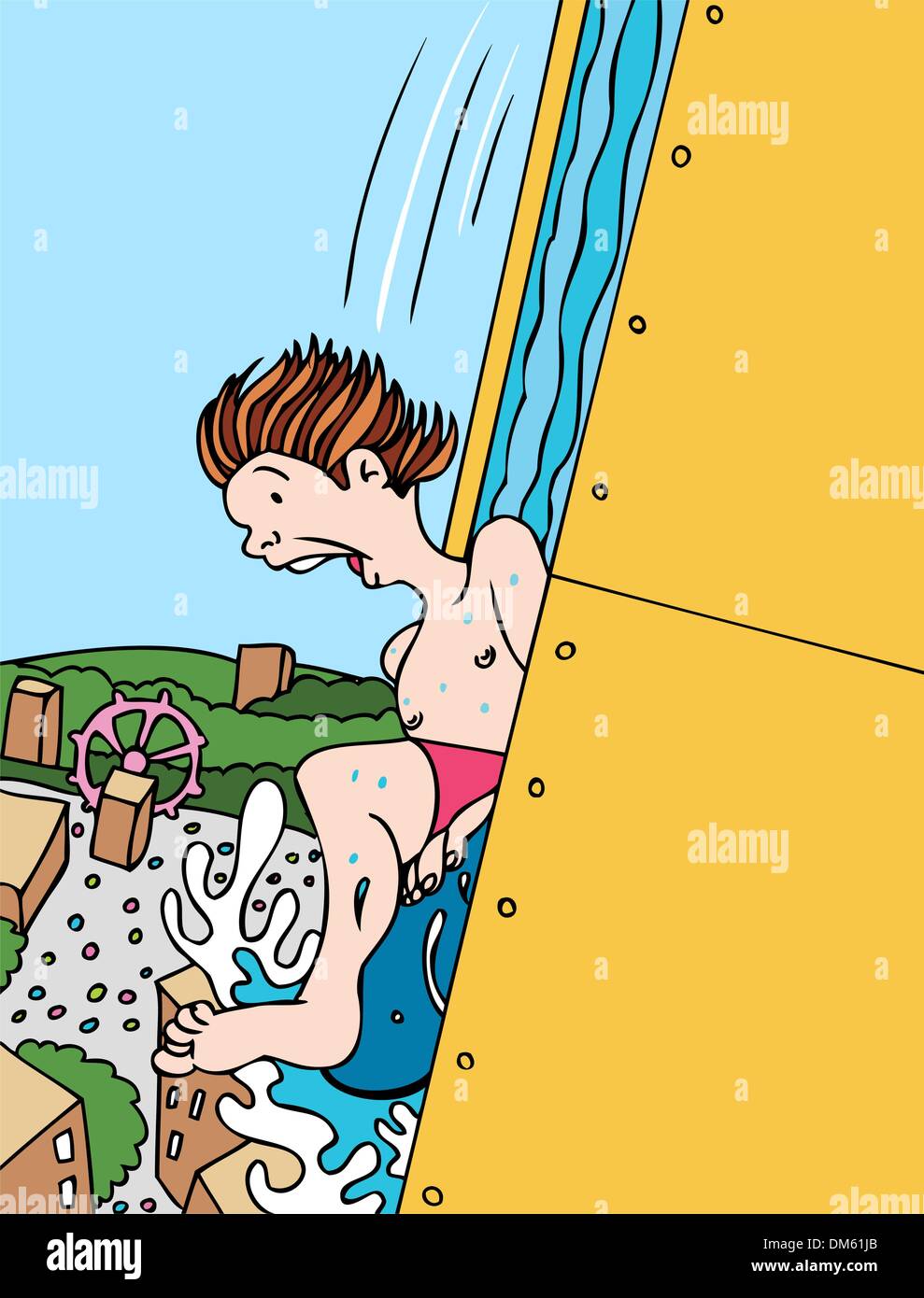 Slide down water Stock Vector Images - Alamy