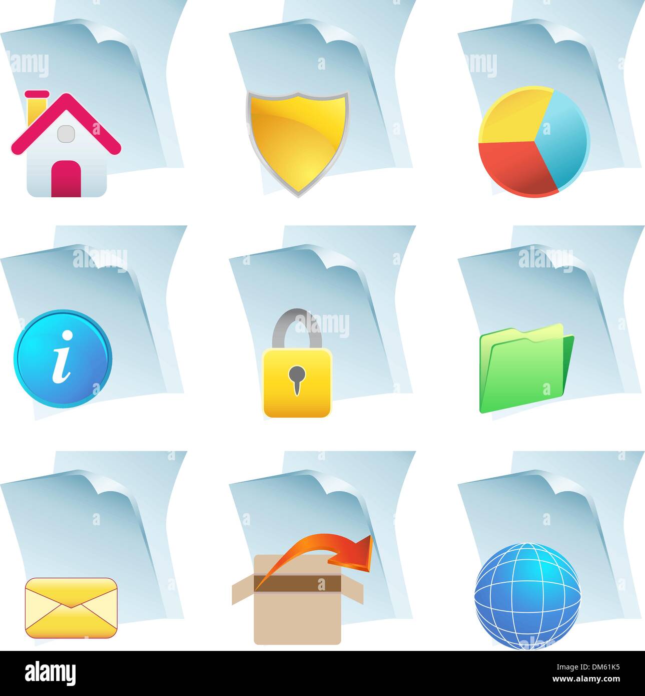 3d white web icons Stock Vector Images - Alamy