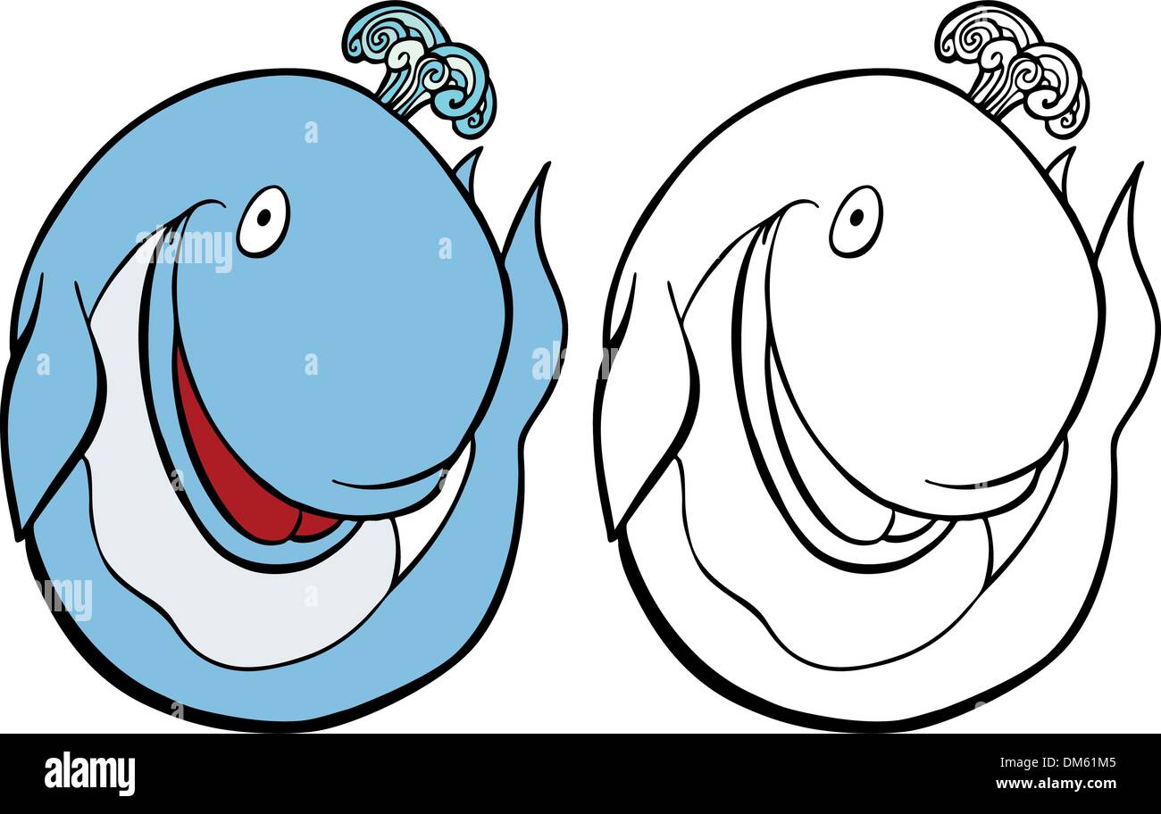 Whale illustration book Stock Vector Images - Alamy