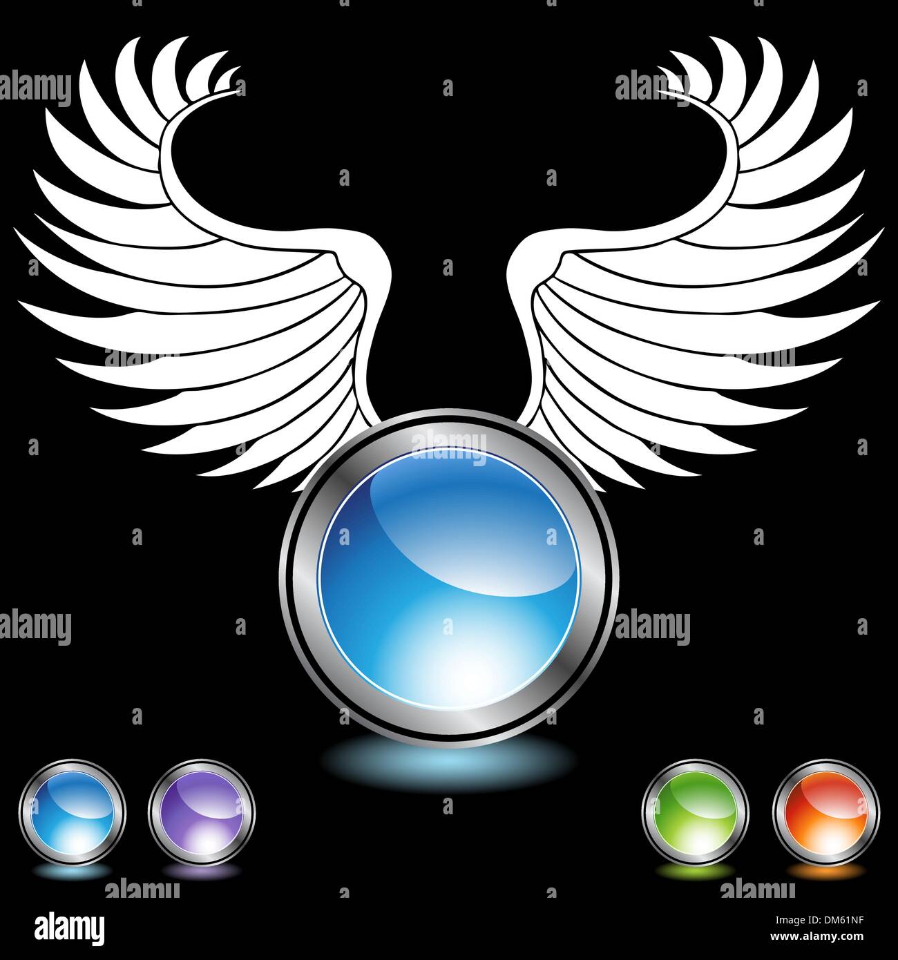 Chrome wing Stock Vector Images - Alamy