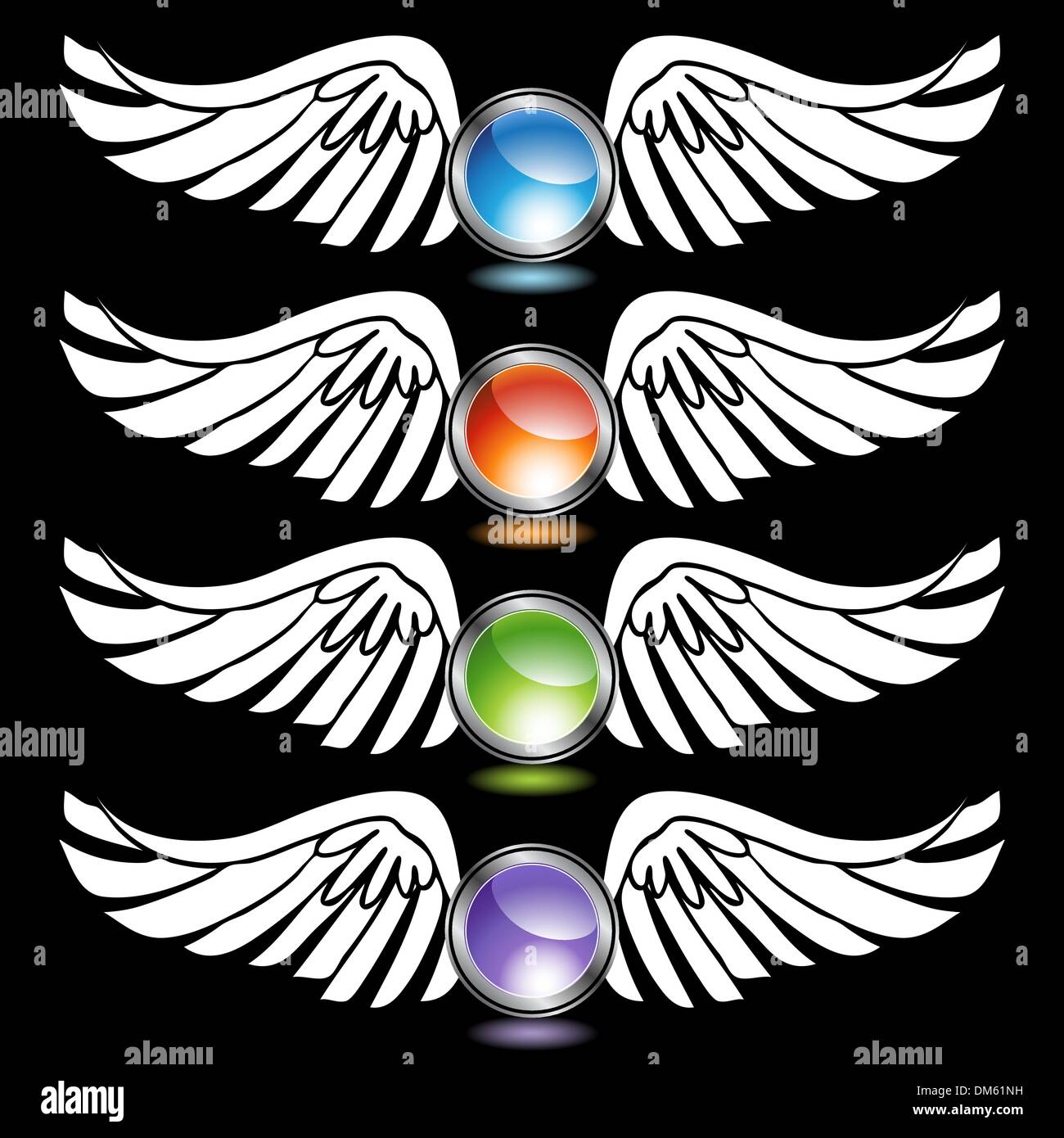 Chrome wing Stock Vector Images - Alamy