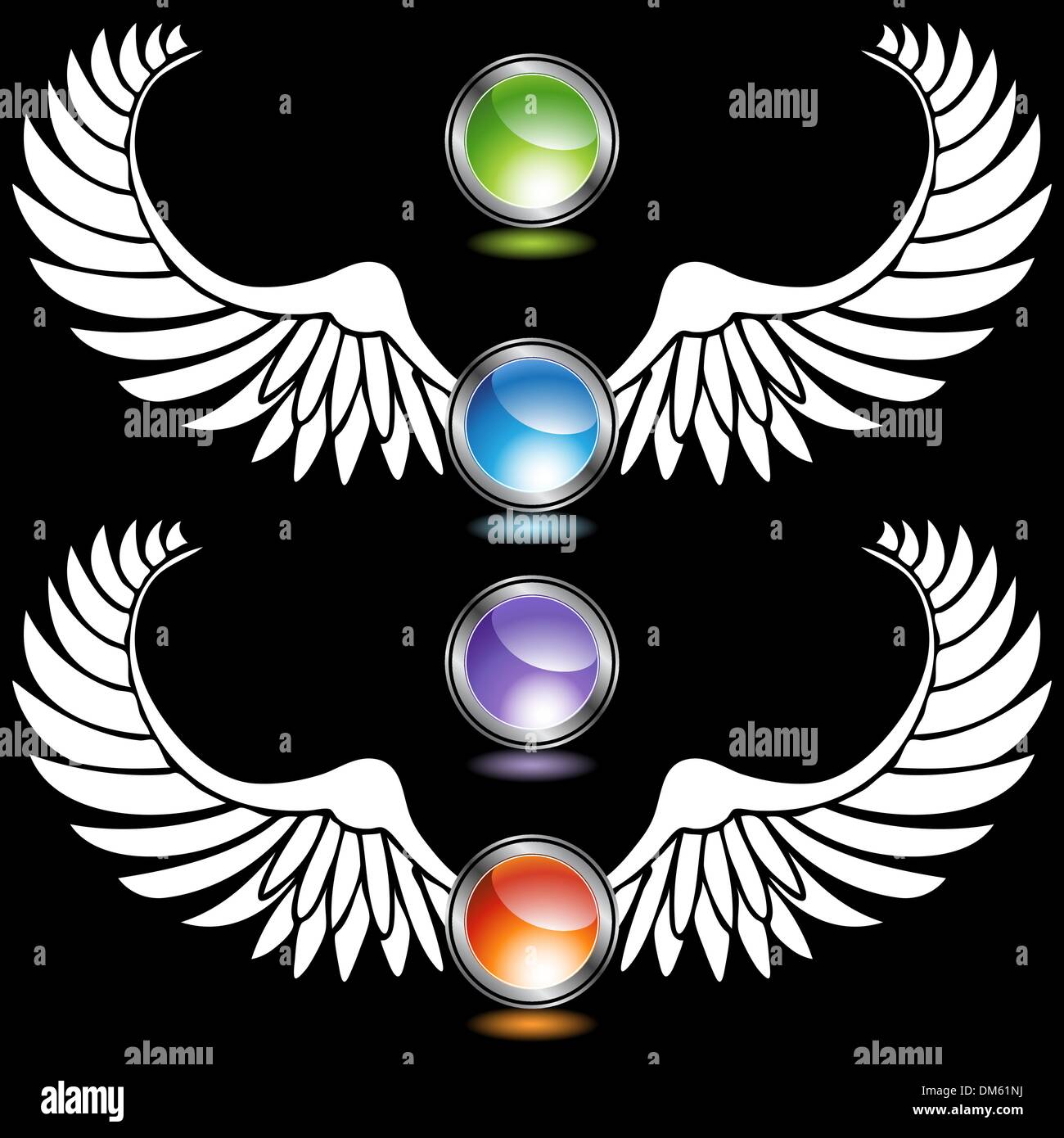 Chrome wing Stock Vector Images - Alamy