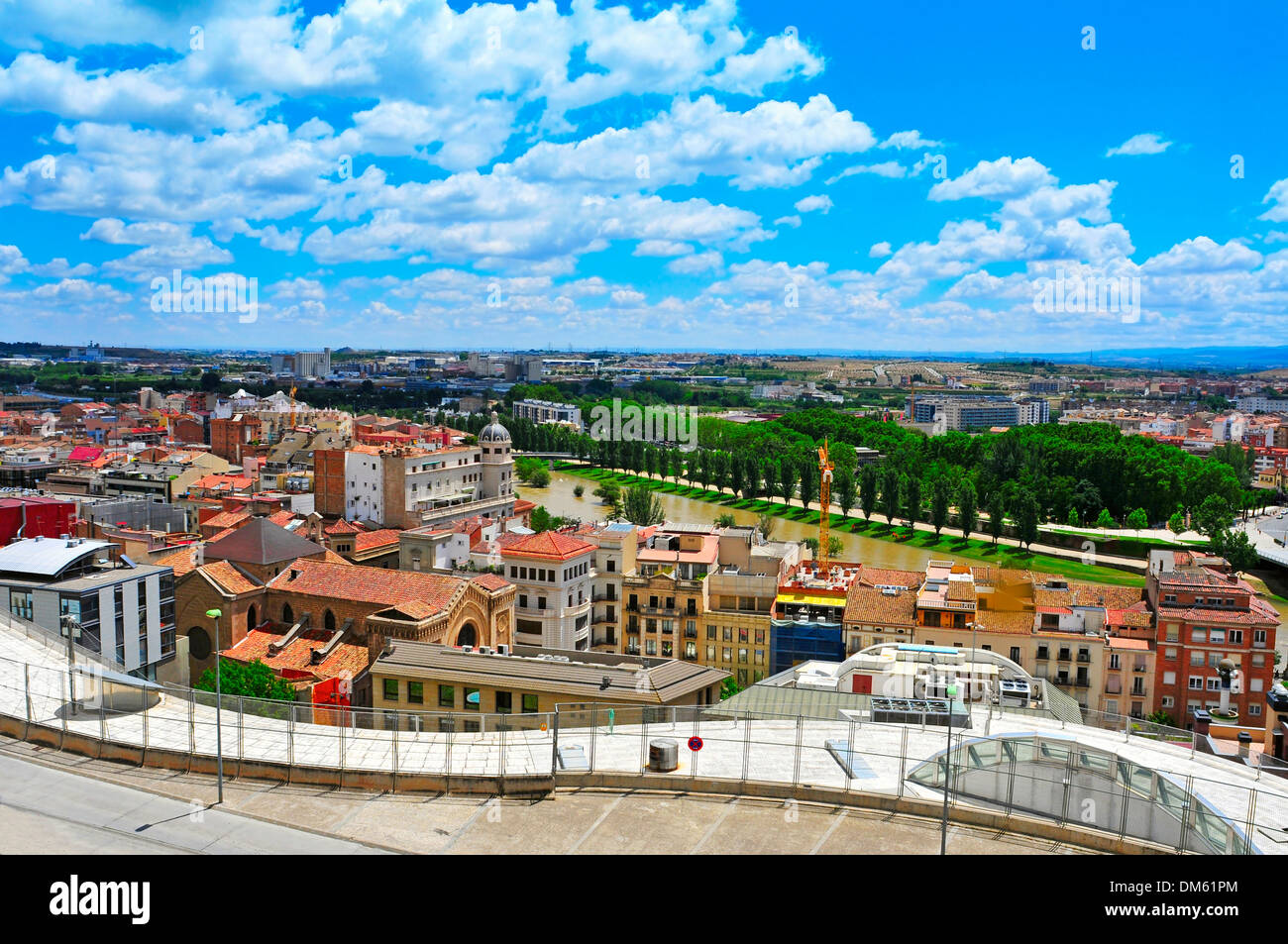 aerial view of Lleida, Spain, and the Segre River Stock Photo - Alamy