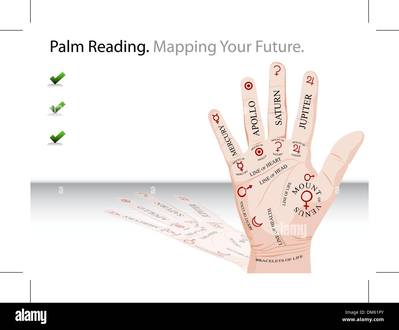 Palm reading map hi-res stock photography and images - Alamy