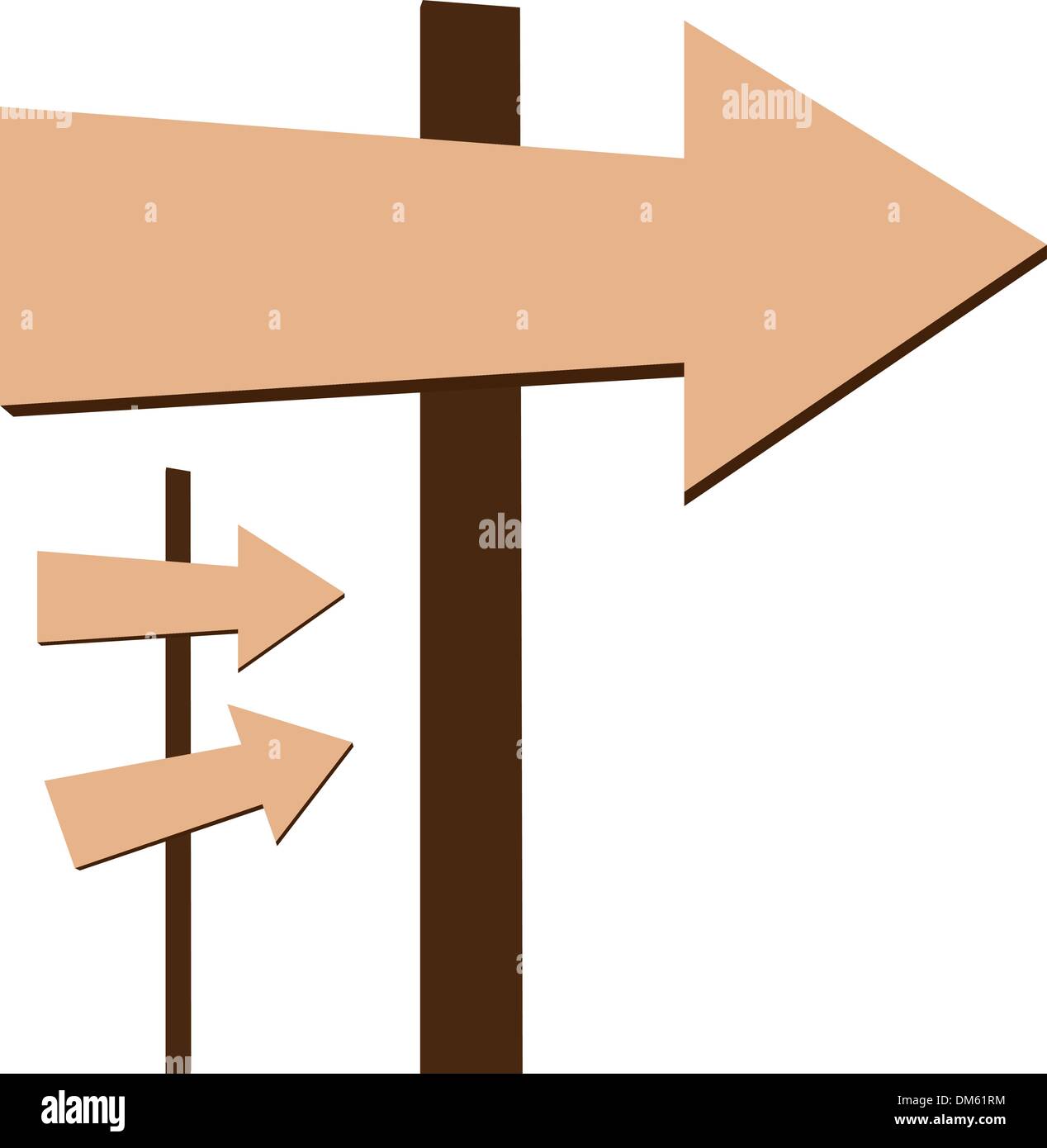 Wooden Arrow Sign Stock Vector Image & Art - Alamy