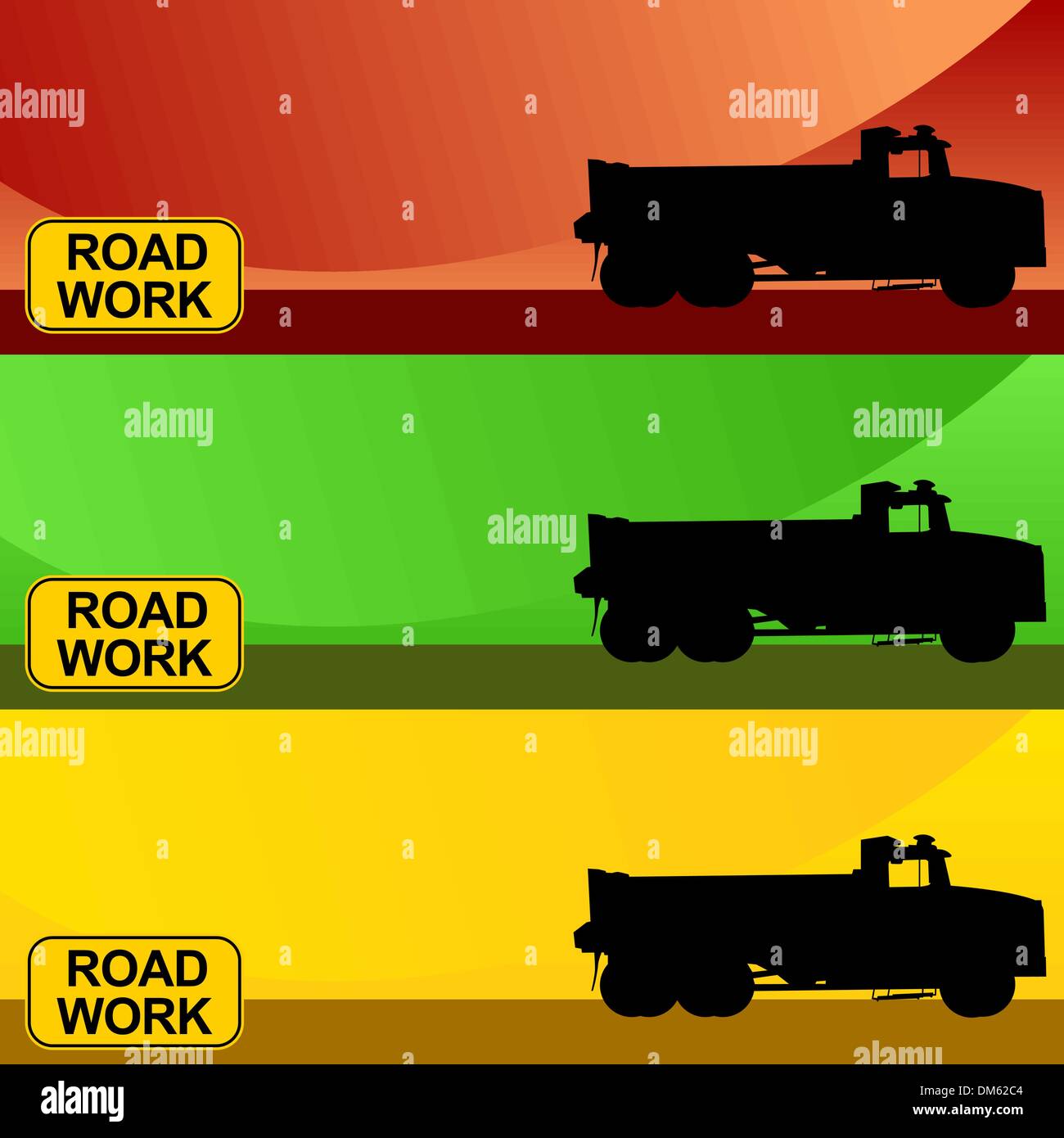 Construction Truck Banner Set Stock Vector Image & Art - Alamy