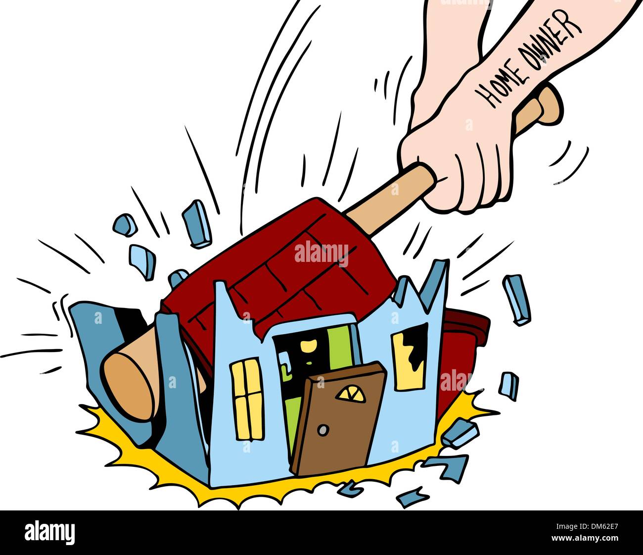 Angry homeowner Stock Vector Images - Alamy