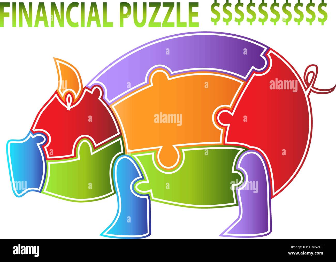 Piggy Bank Puzzle Stock Vector Image & Art - Alamy