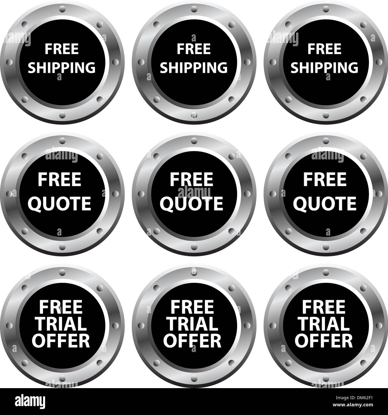 Free Chrome Rivet Buttons Stock Vector Image & Art - Alamy