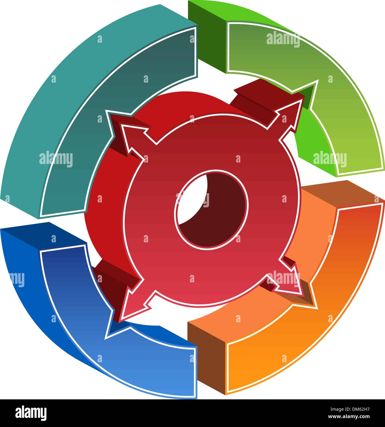 Process Circle Diagram - Arrows Stock Vector Image & Art - Alamy