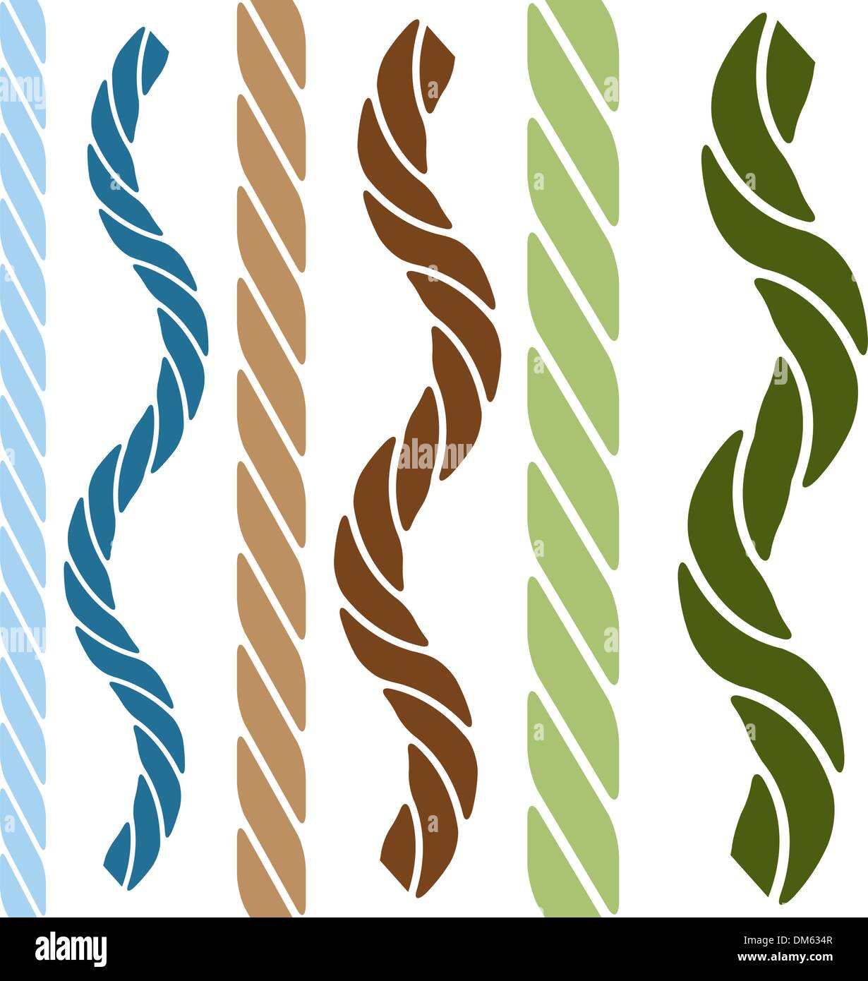 Wavy Straight Rope Set Stock Vector Image & Art - Alamy