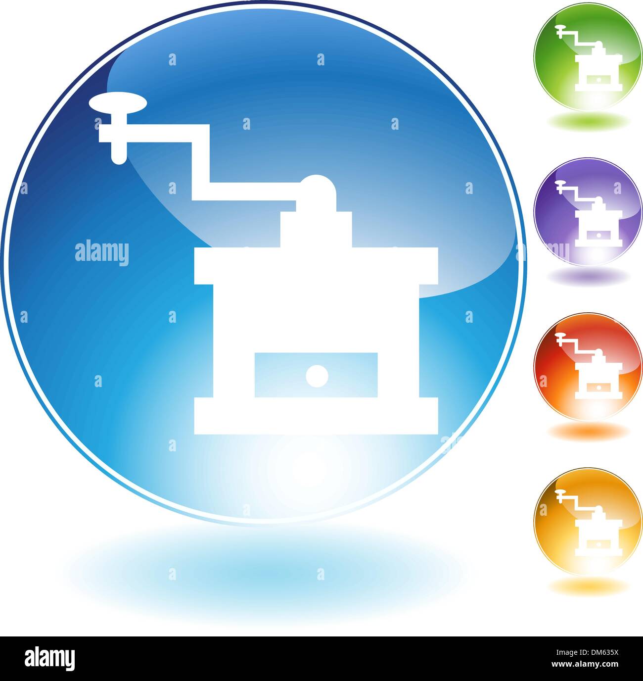 Coffee grinder on background Stock Vector Images - Alamy