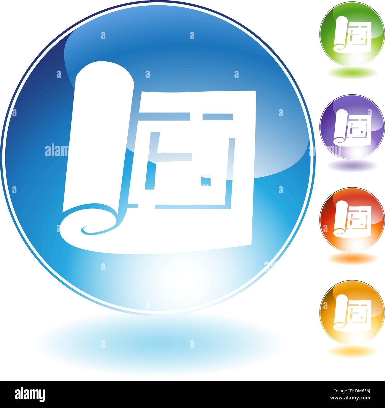 Blueprint Icon Set Stock Vector Image & Art - Alamy