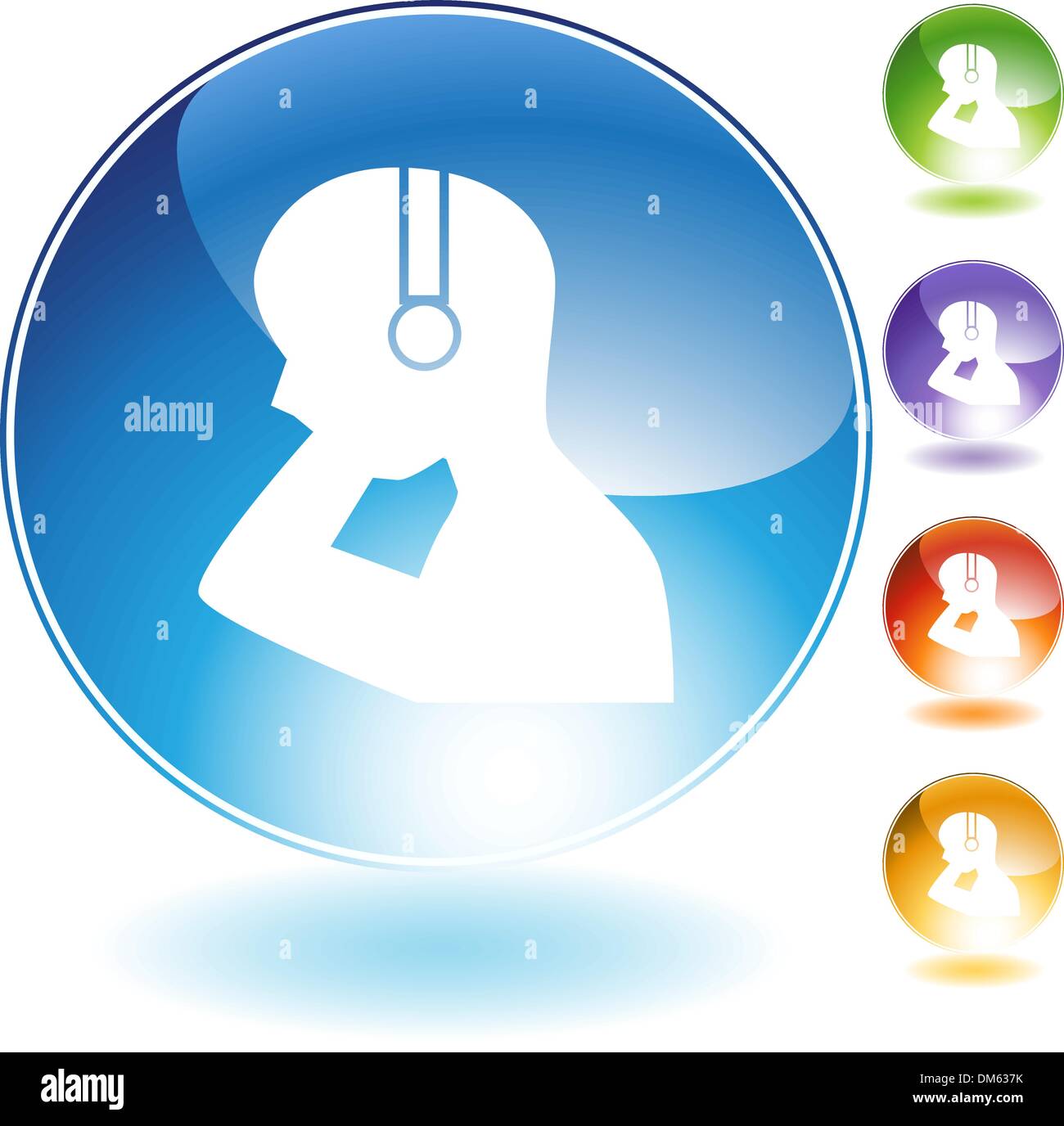 Listening to customer Stock Vector Images - Alamy