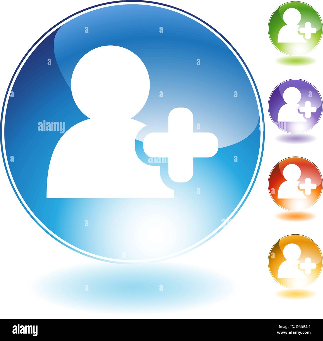 Add friend vector icon hi-res stock photography and images - Alamy