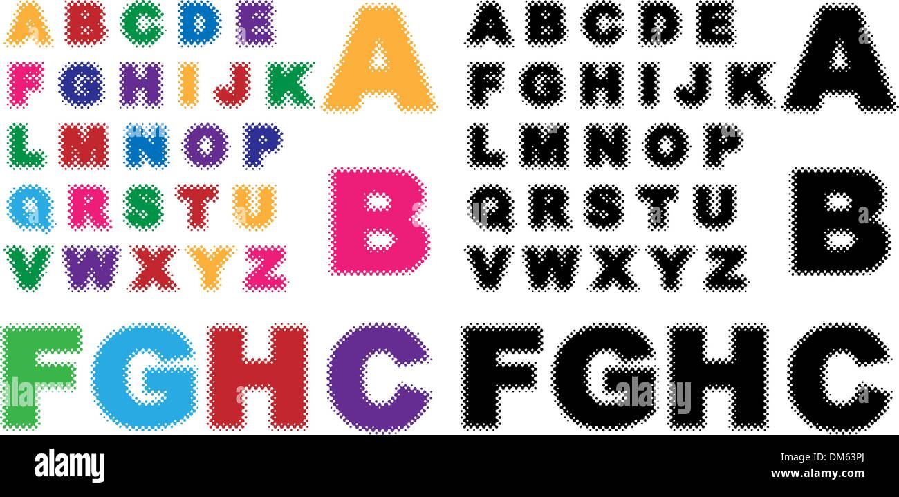 Alphabet - Half Tone Stock Vector Image & Art - Alamy
