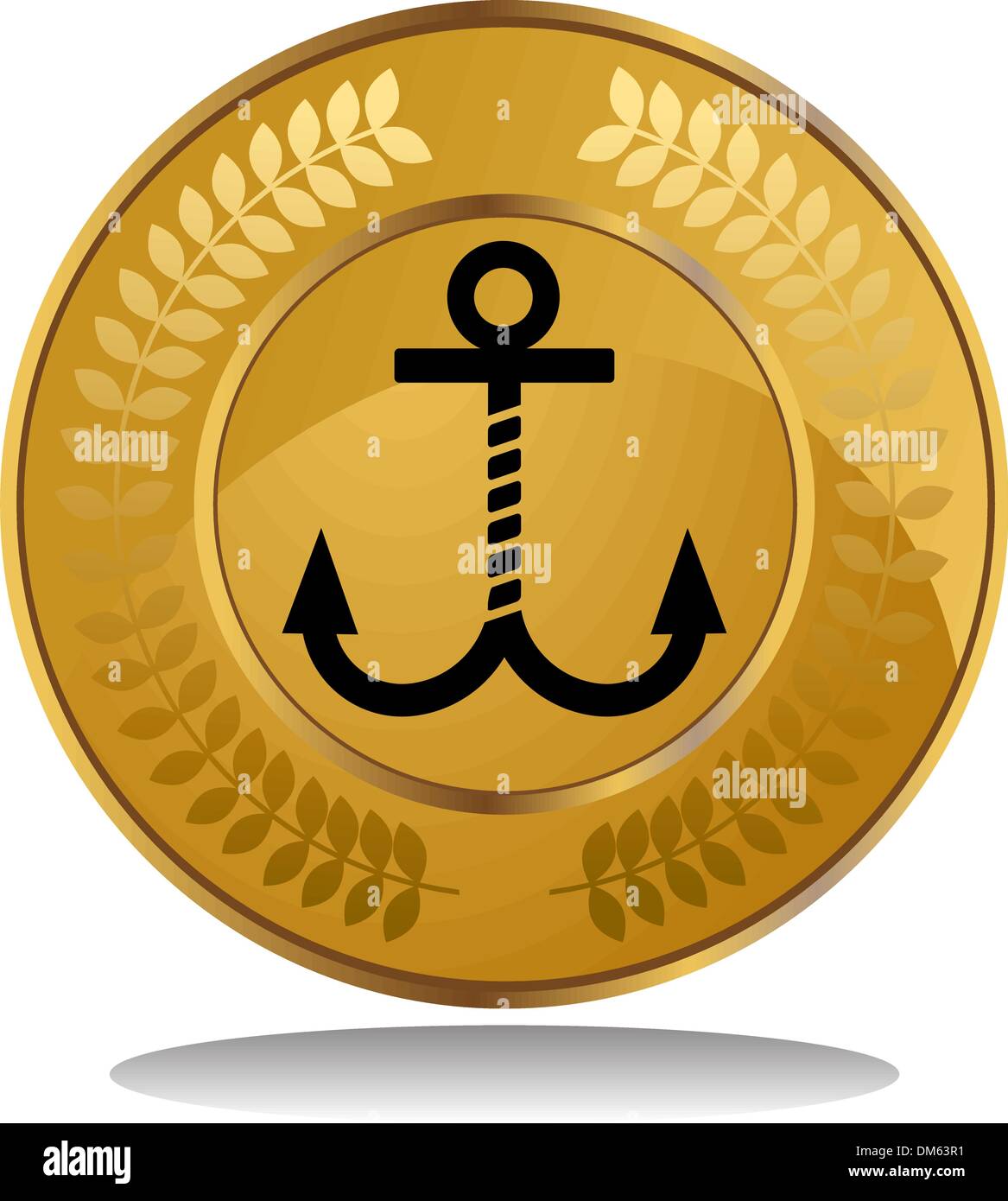 Gold Coin - Anchor Stock Vector Image & Art - Alamy