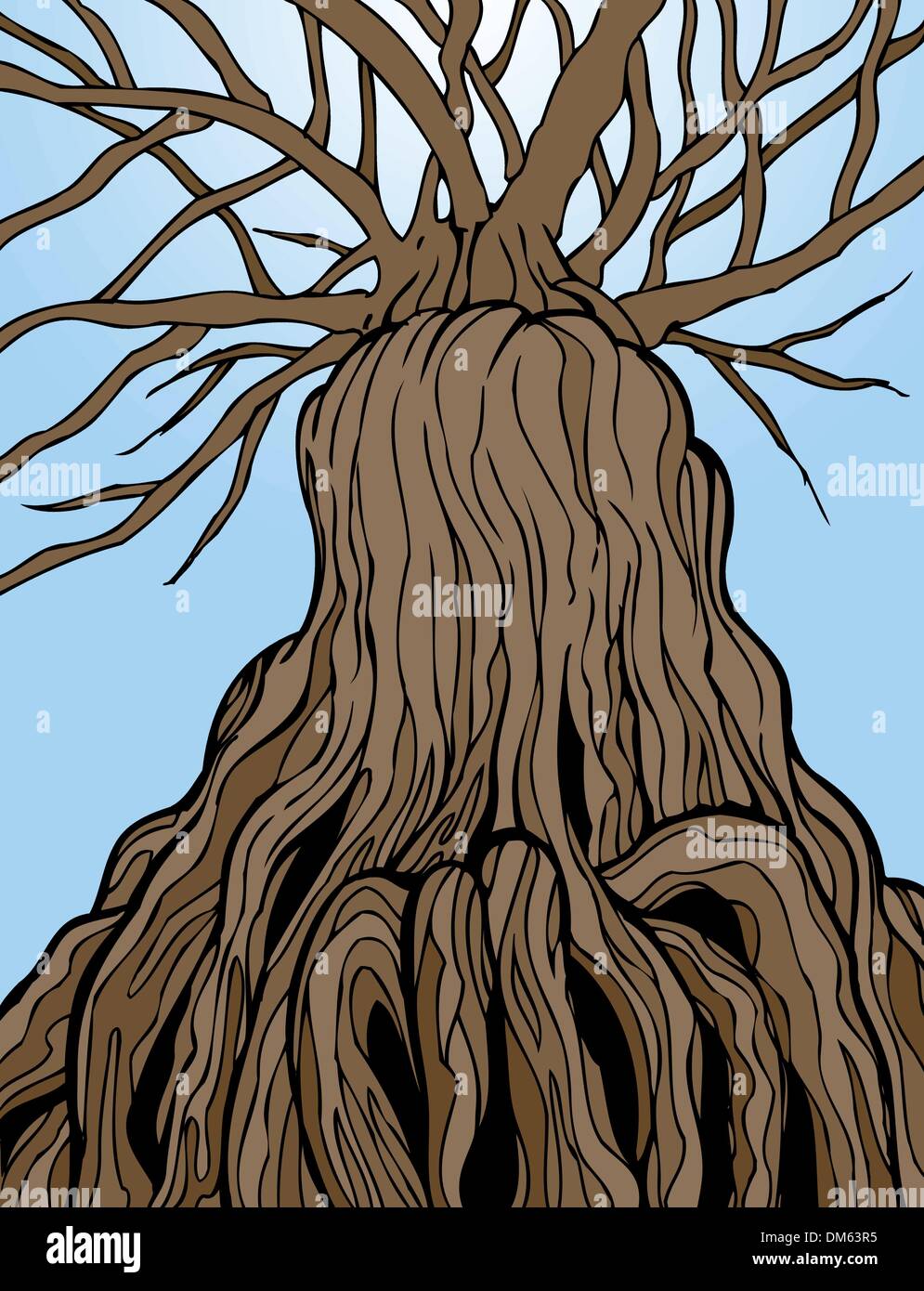 Trunk ancient old tree Stock Vector Images - Alamy