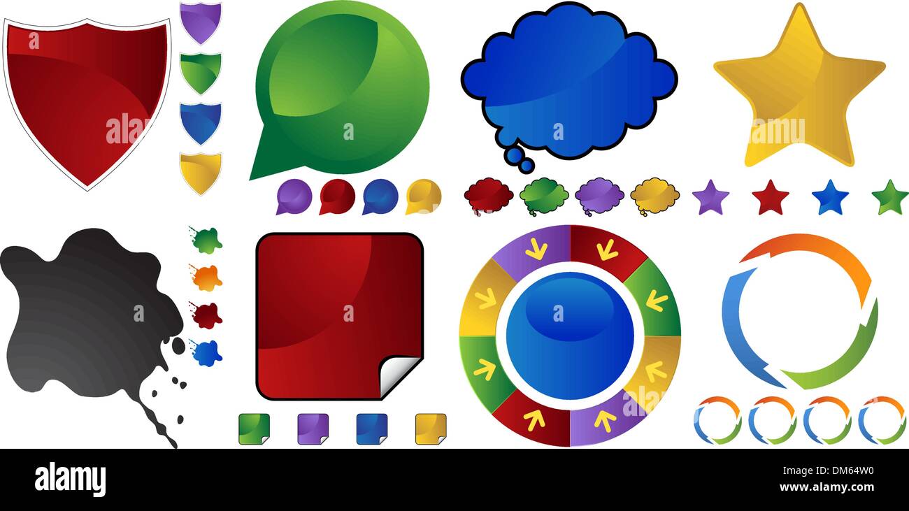 Blank white round balloon Stock Vector Images - Alamy