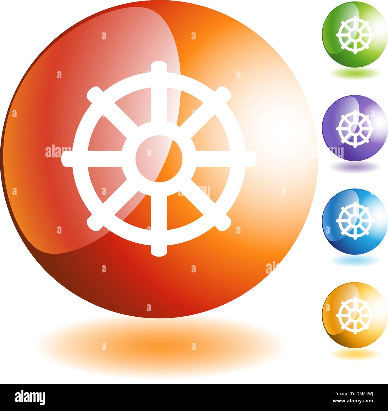Buddhist Wheel Life Icon Stock Vector Image & Art - Alamy