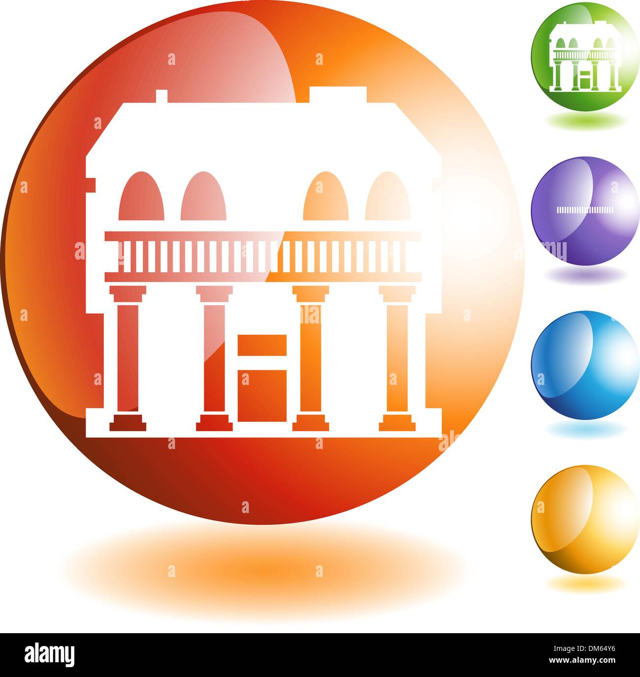 Building symbol on red Stock Vector Images - Alamy