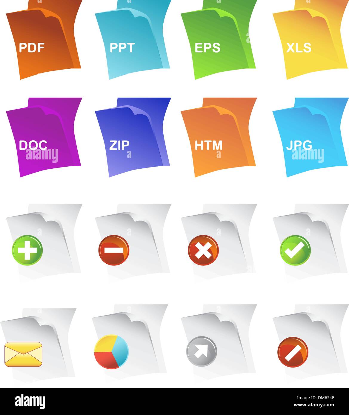Document icons Stock Vector Images - Alamy
