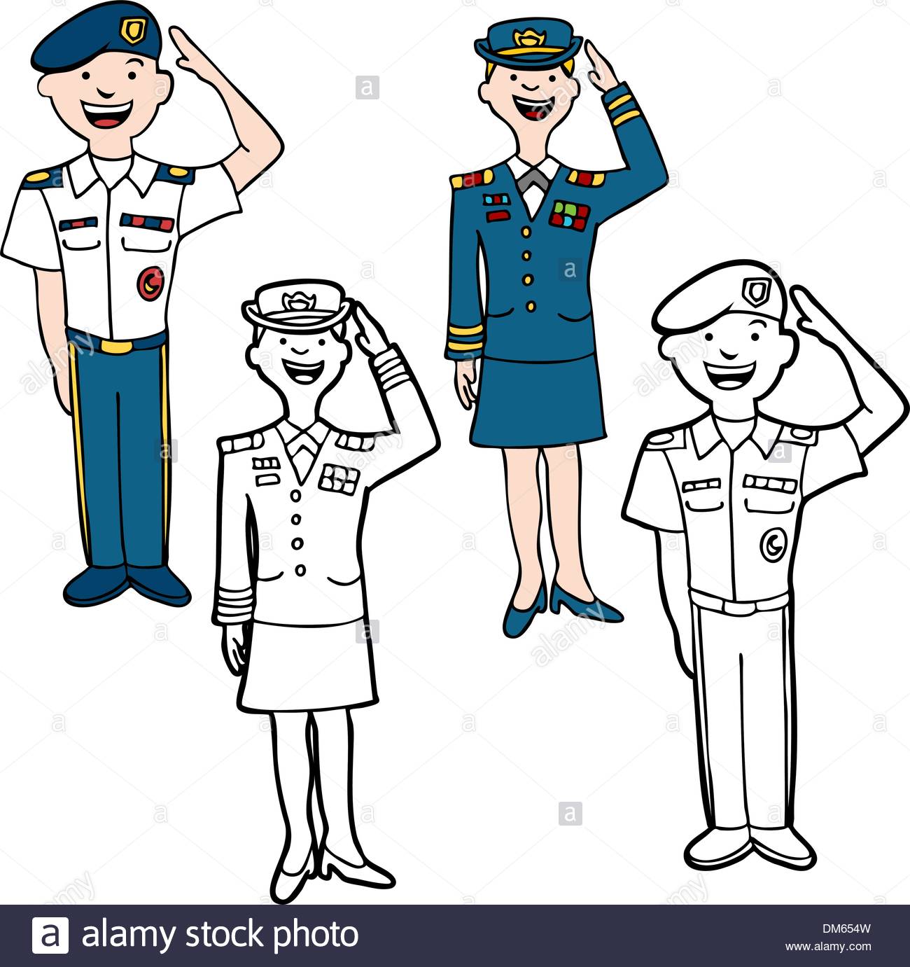 Saluting Cartoon Soldier Stock Photos & Saluting Cartoon Soldier Stock ...