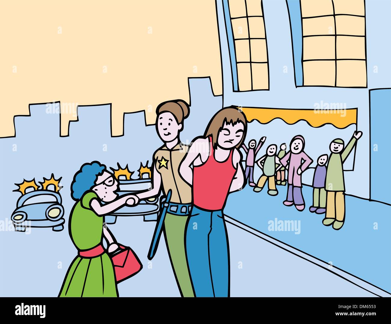 Police Officer Makes Arrest Stock Vector Image & Art - Alamy